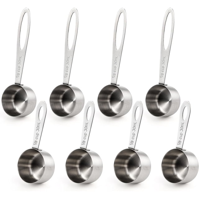YSTDHL Set of 8 Coffee Scoop, Stainless Steel Coffee Measuring Scoops 1 ...