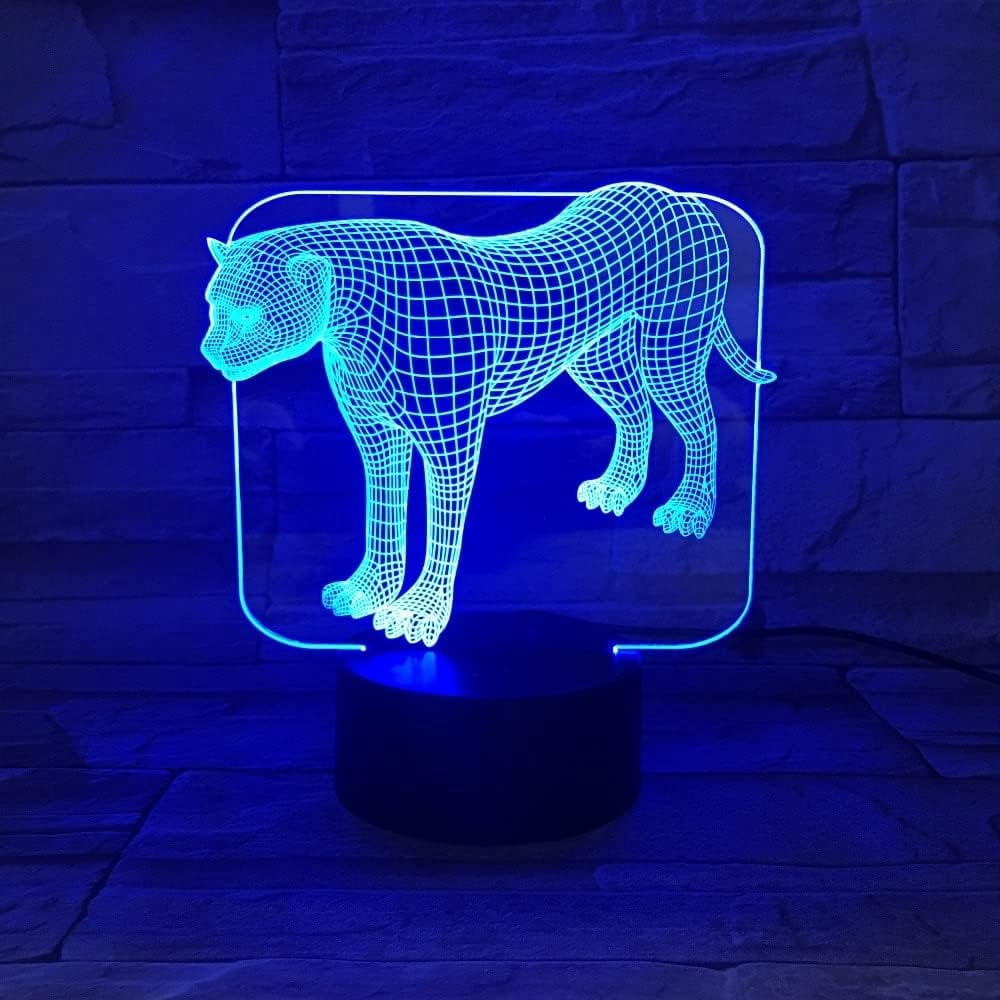 YSTIAN 3D Illusion Lamp Transparent Acrylic Led Night Light Stand ...