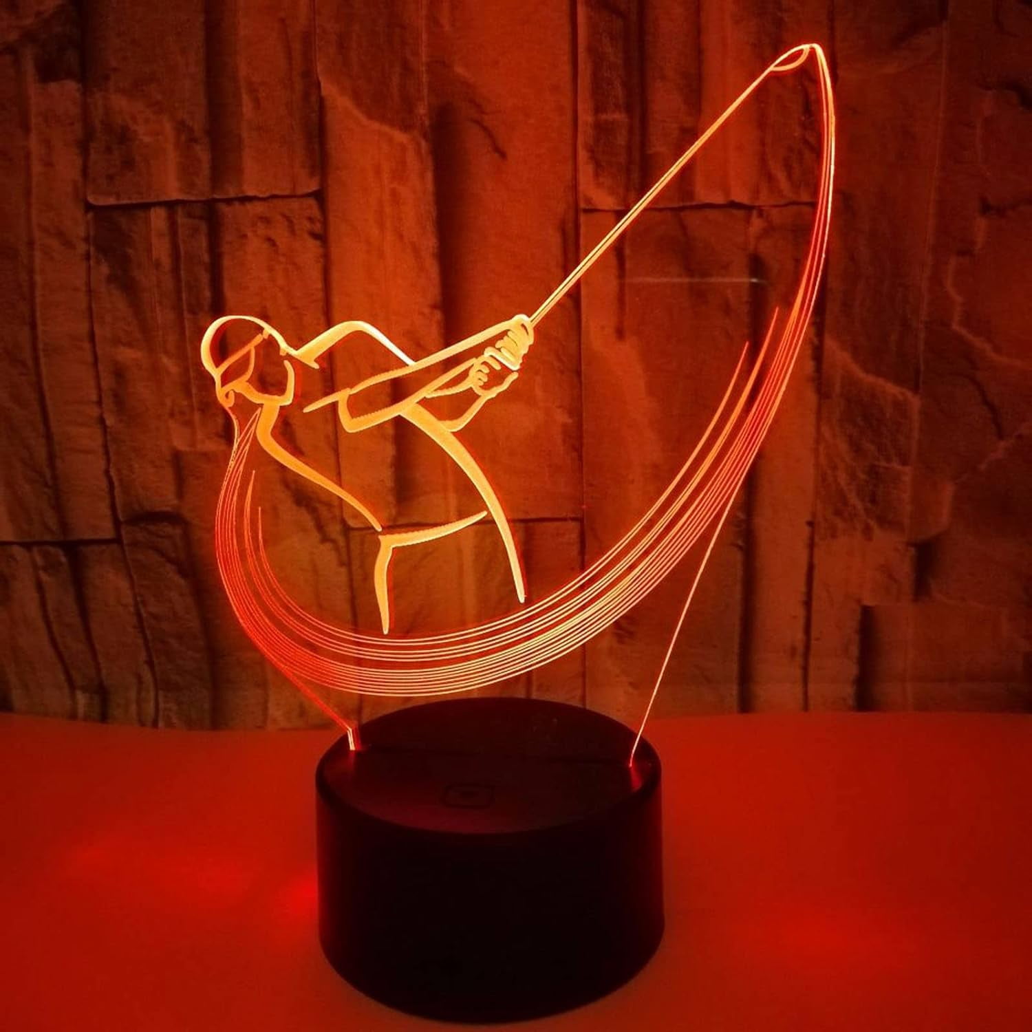 YSTIAN 3D Illusion Lamp, Variable Color Night Light, Golf Image Night ...
