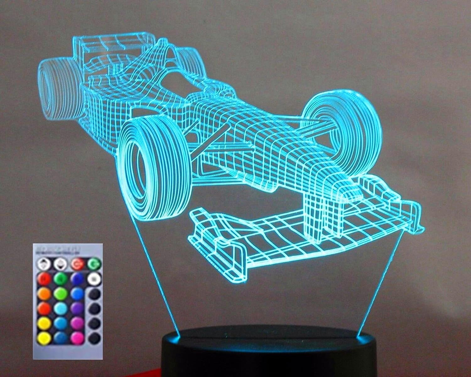 YSTIAN 3D Racing car Night Light Table Desk Optical Illusion Lamps 16 ...