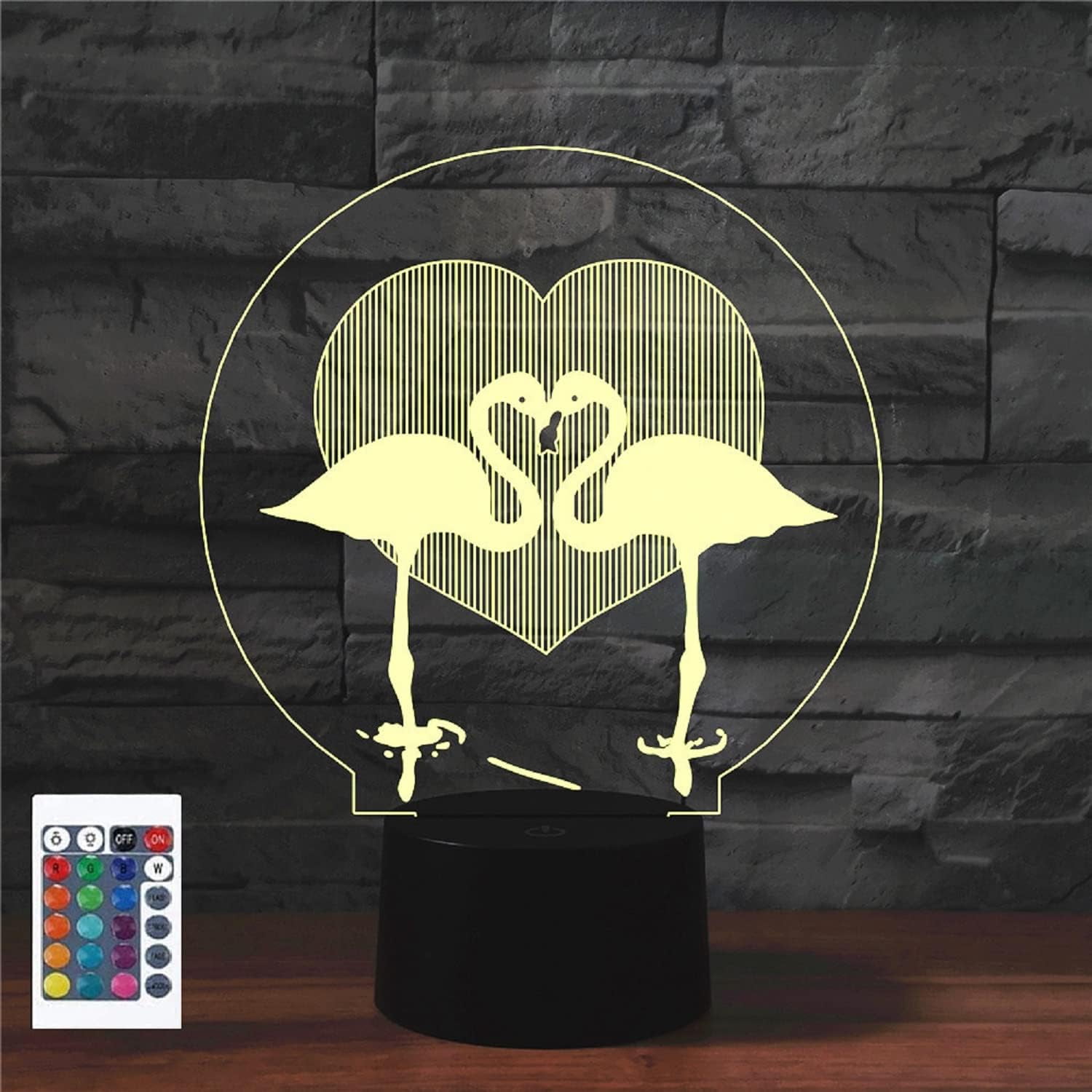 YSTIAN 3D Red-Crowned Crane Remote Control 16 Color Night Lights ...