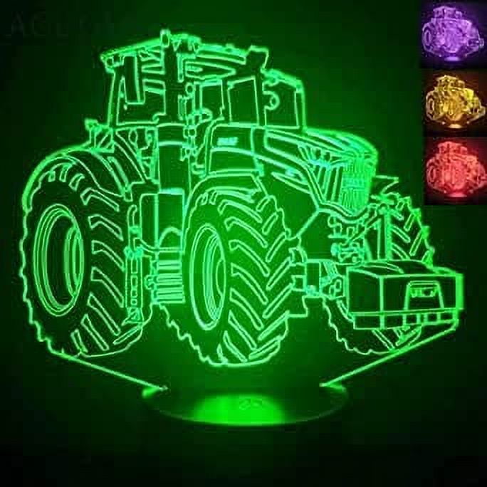 YSTIAN 3D Tractor Truck car Night Light Lamp Illusion led 7 Color ...