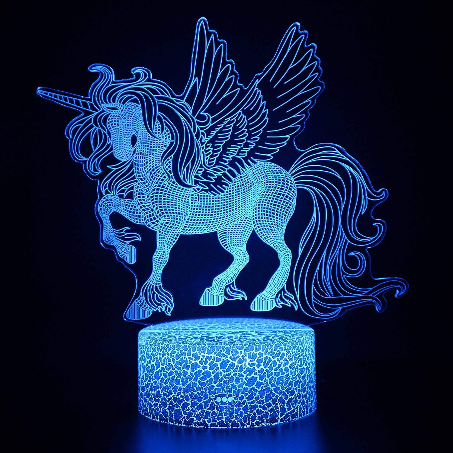 YSTIAN 3D Unicorn Night Light for Girls,LED Illusion Unicorn Lamp Touch ...