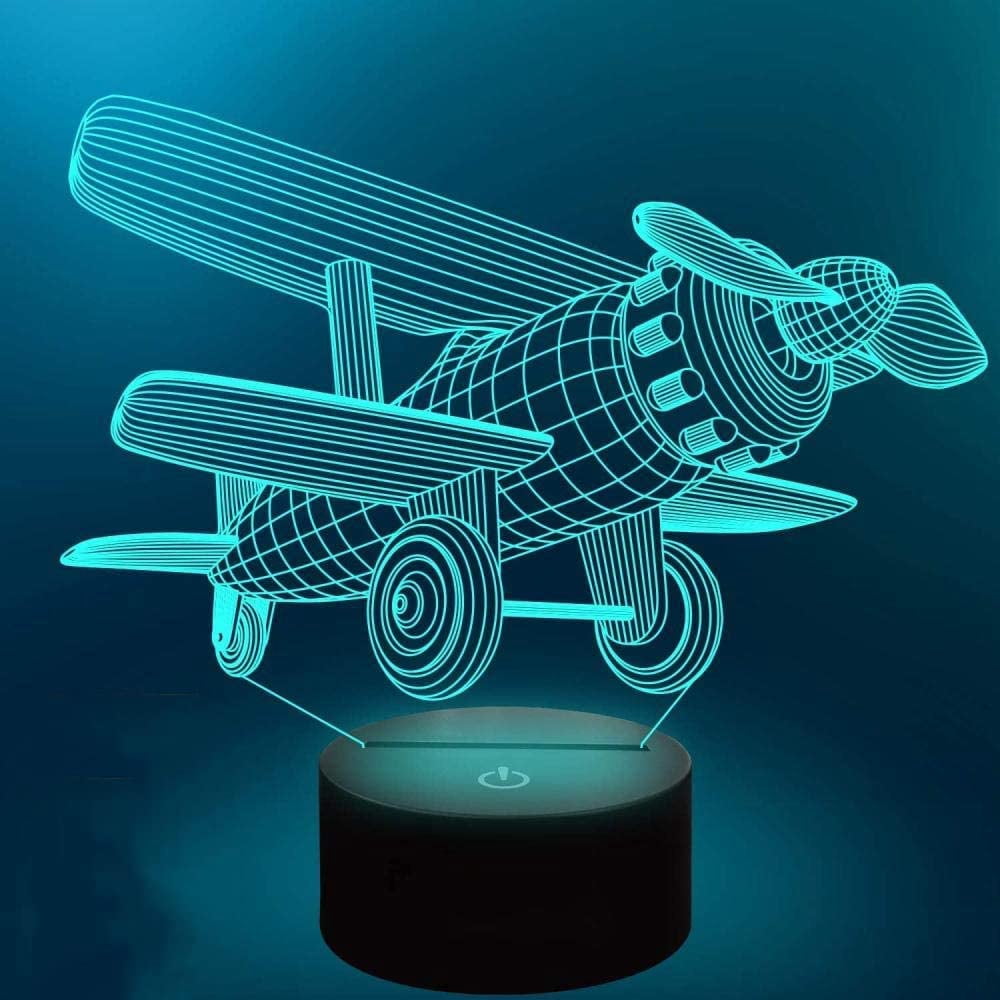 YSTIAN Airplane Lamp for Kids, Airplane Night Light, 3D Optical ...