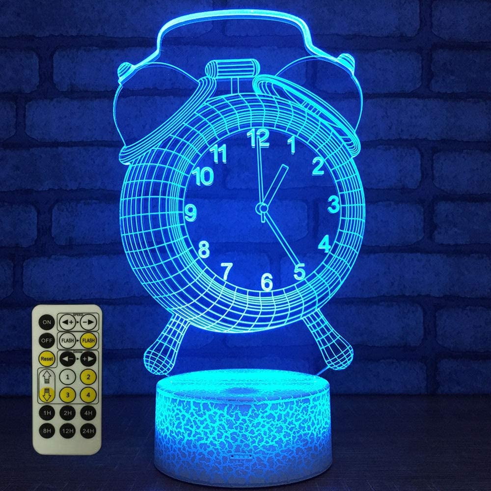 YSTIAN Alarm Clock Abstractive 3D Optical Illusion Model Visual Night ...