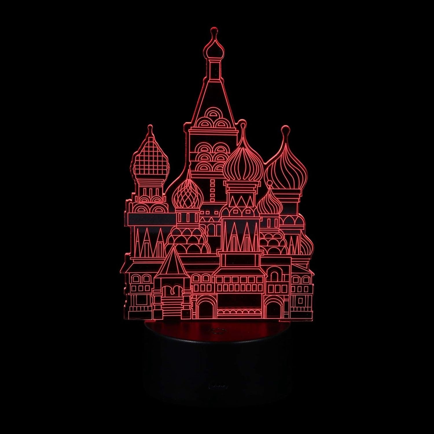 YSTIAN Black Table Decor 1 Set 3D Castle Night Light 3D Optical ...