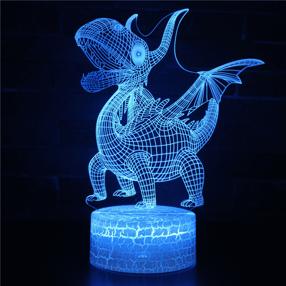 YSTIAN Dragon 3D Light, Optical Illusion Lighting Dragon Table Lamp ...