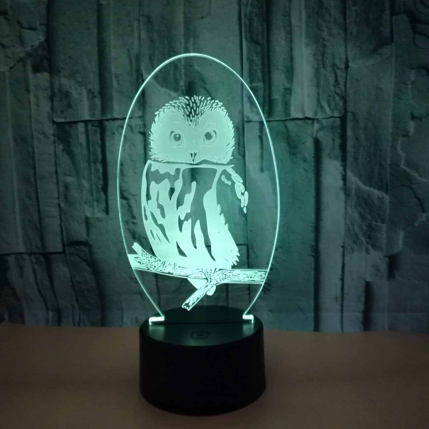 YSTIAN Owl Pattern, 3D Illusion Lamp, 3D Night Light 3D LED Novelty ...
