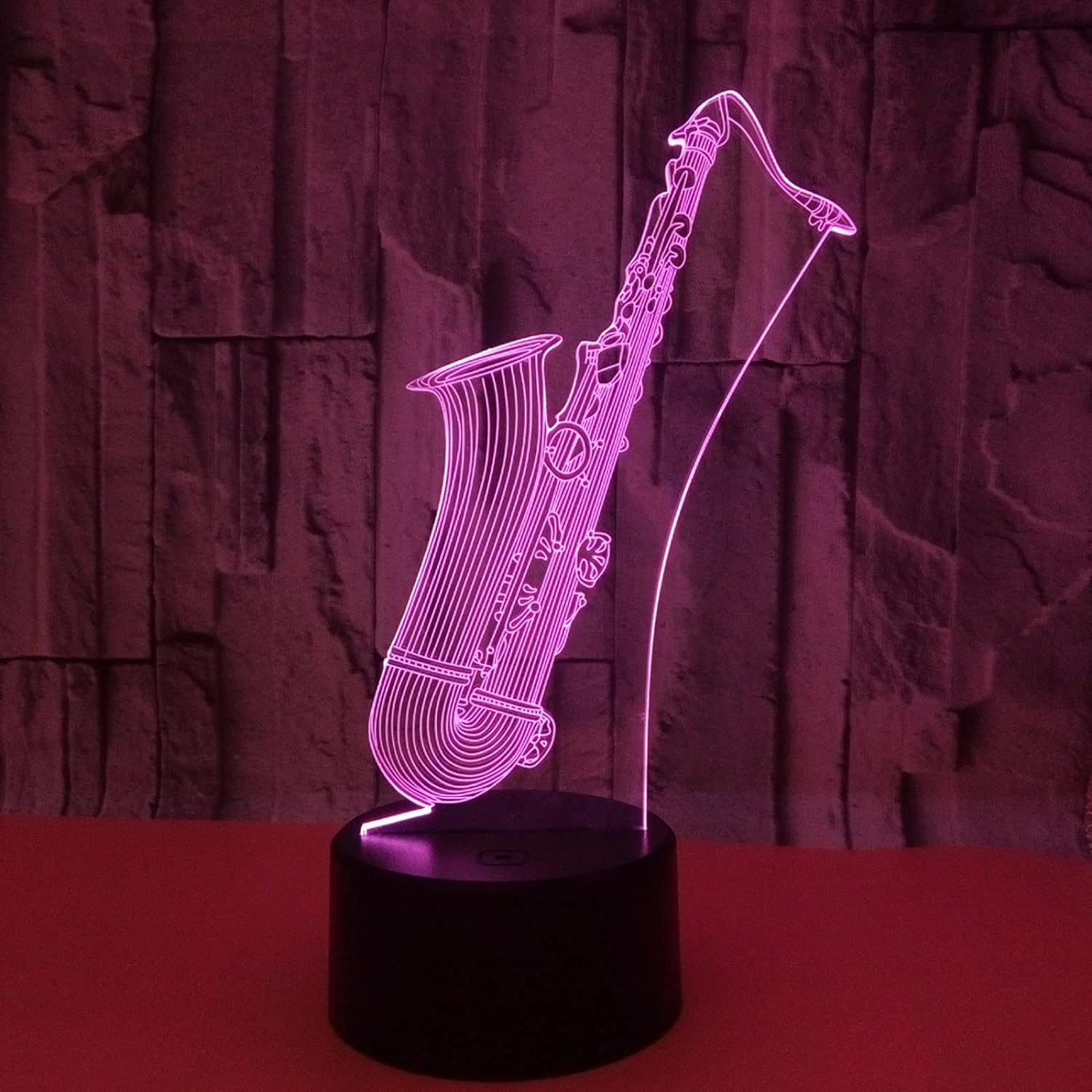 YSTIAN Saxophone Night Lights for Kids, 3D LED Illusion Lamp 16 Colors ...