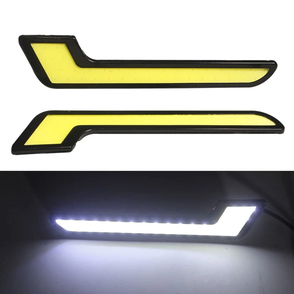 YSY 1 Pair Super Bright L-Shape COB DRL LED Daytime Running Light for ...