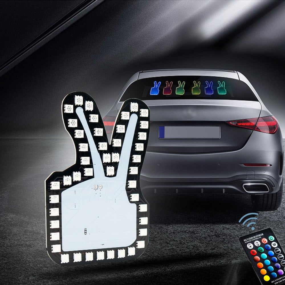 YSY New LED RGB CM31 Victory Colorul Gesture Light Funny Car Finger ...