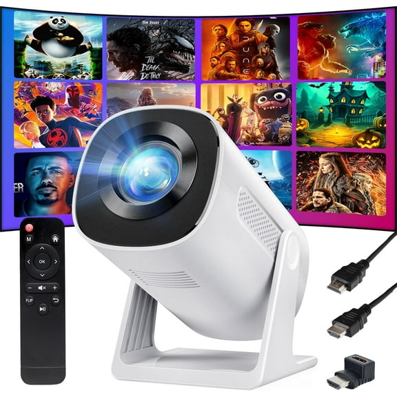 QKK Mini Projector Portable LCD Projector [stand included] Full HD ...