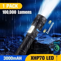 Rechargeable LED Flashlight with COB Side Light, XHP70 High Lumens ...