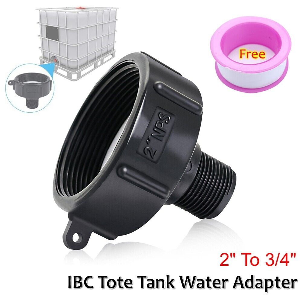 YTBW 275-330 Gallon Ibc Tote Water Tank Drain Adapter 2"Nps Fine Thread ...