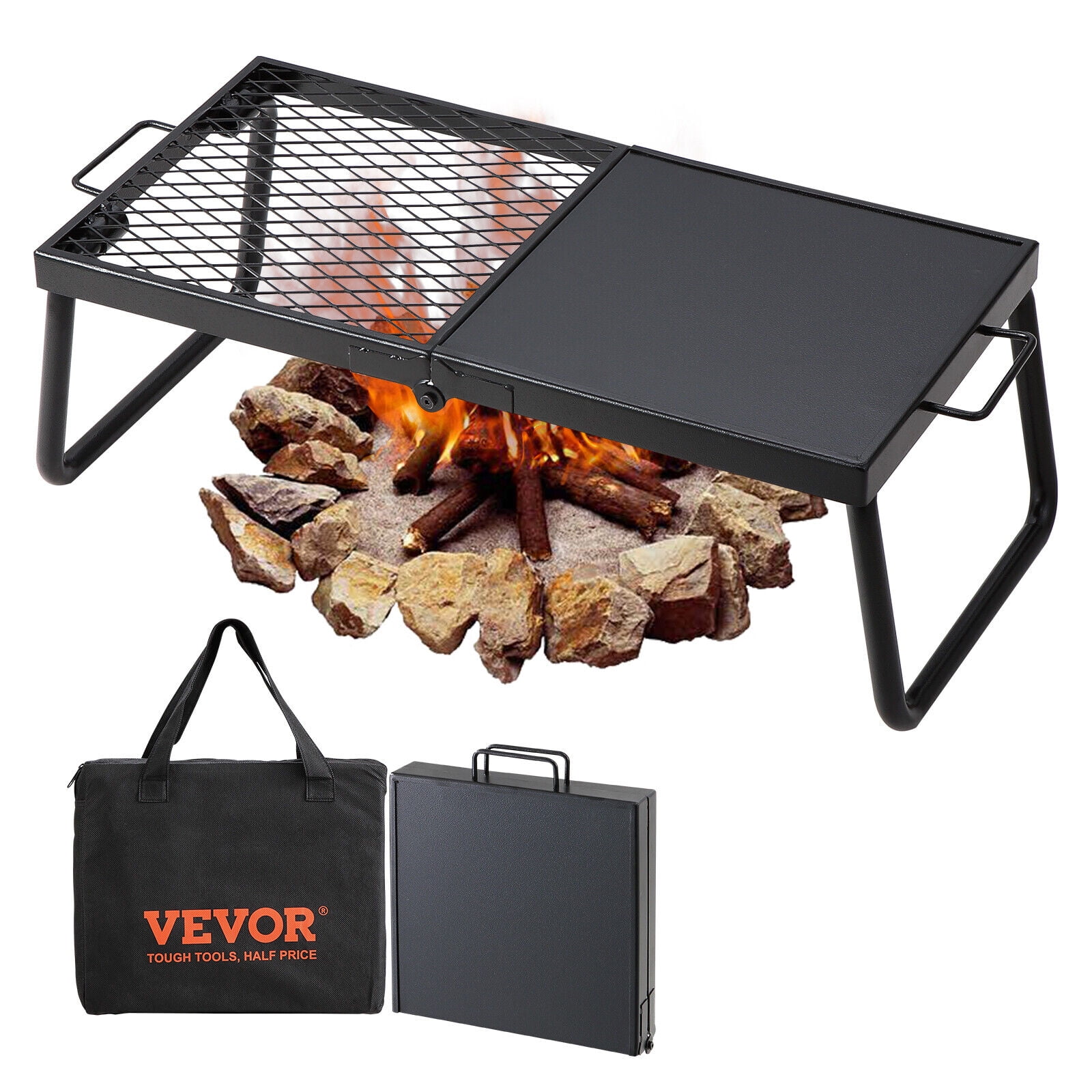 YTBW Folding Campfire Grill Portable Camping Fire Pit Steel Outdoor Bbq ...