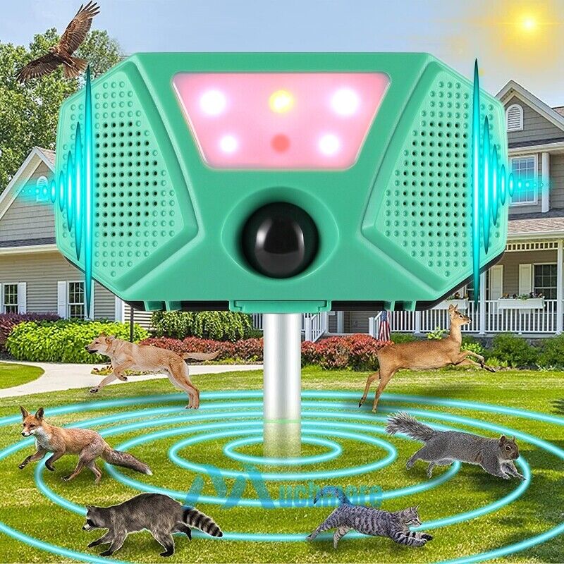 YTBW Solar Led Ultrasonic Repeller For Repelling Cat Dog Fox Raccoon ...