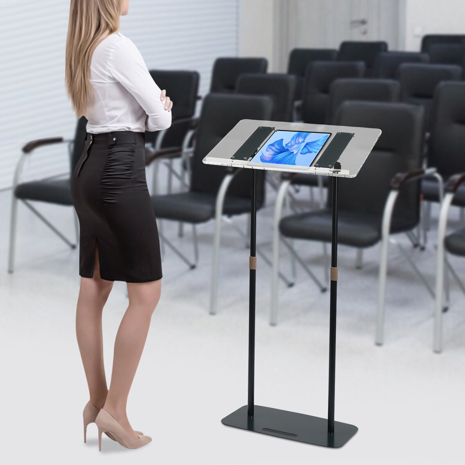 YTBW Teacher Podium Stand Standing Desk Height Adjustable Lectern ...