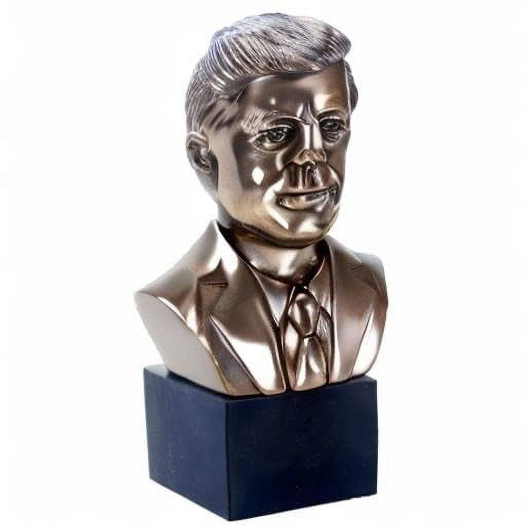 YTC 9.25 Inch President John F Kennedy Head Sculpture, Bronze Colored ...