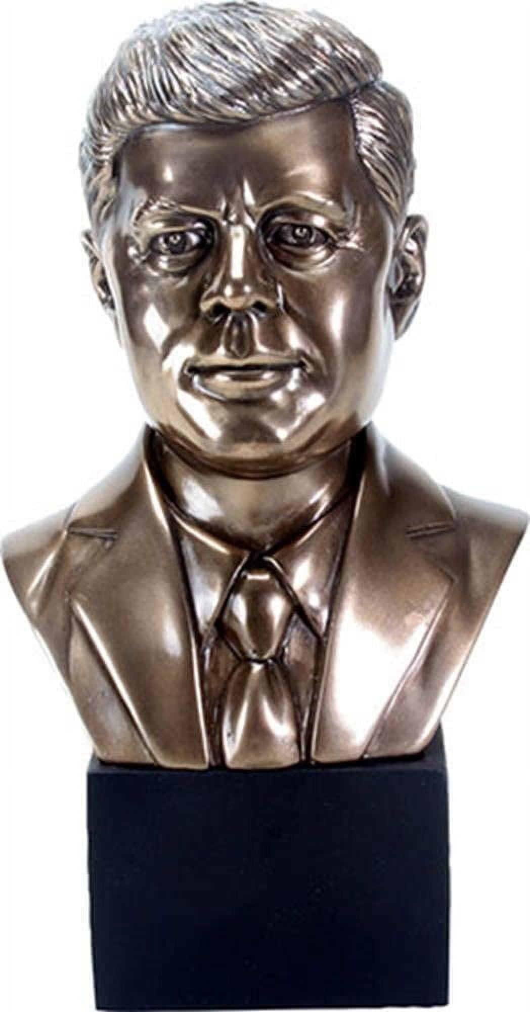 YTC 9.25 Inch President John F Kennedy Head Sculpture, Bronze Colored ...