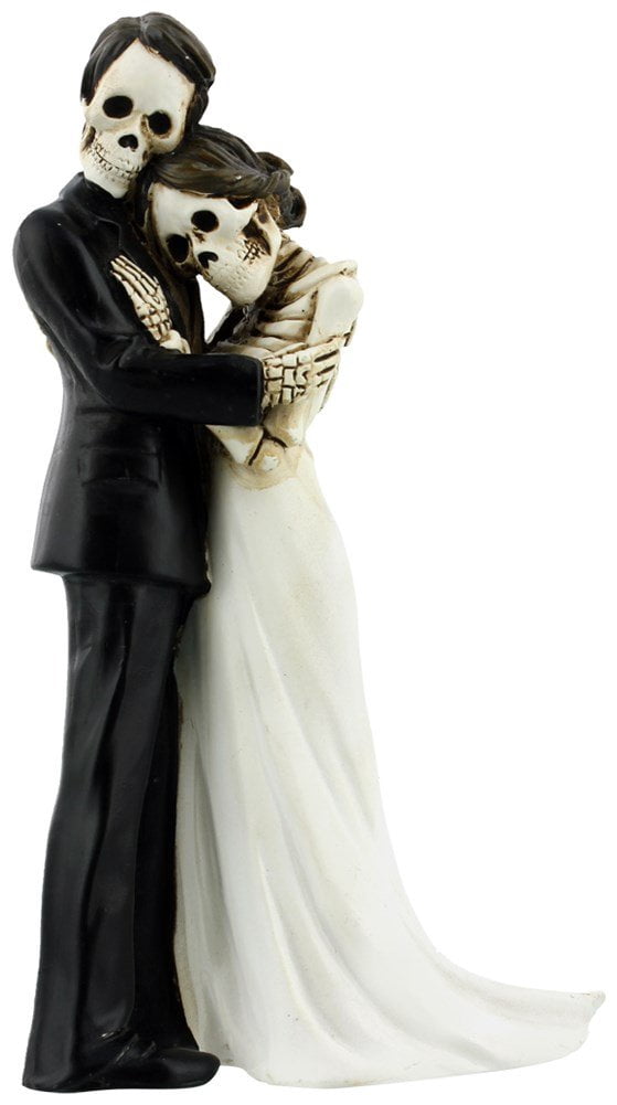 YTC Embracing Wedding Bridal Skeleton Couple Decorative Figurine ...