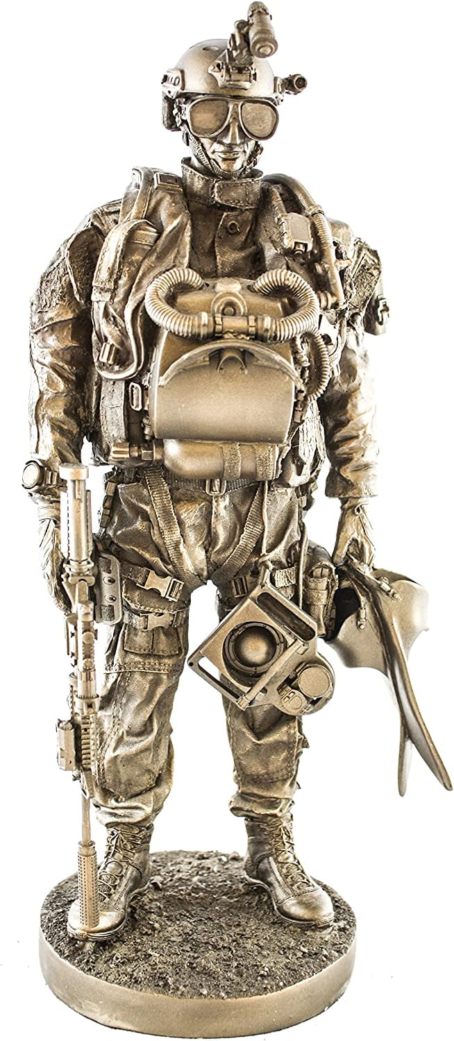 YTC Navy Seal 13" Bronzed Resin Military Statue #8086 Modern Era Navy ...