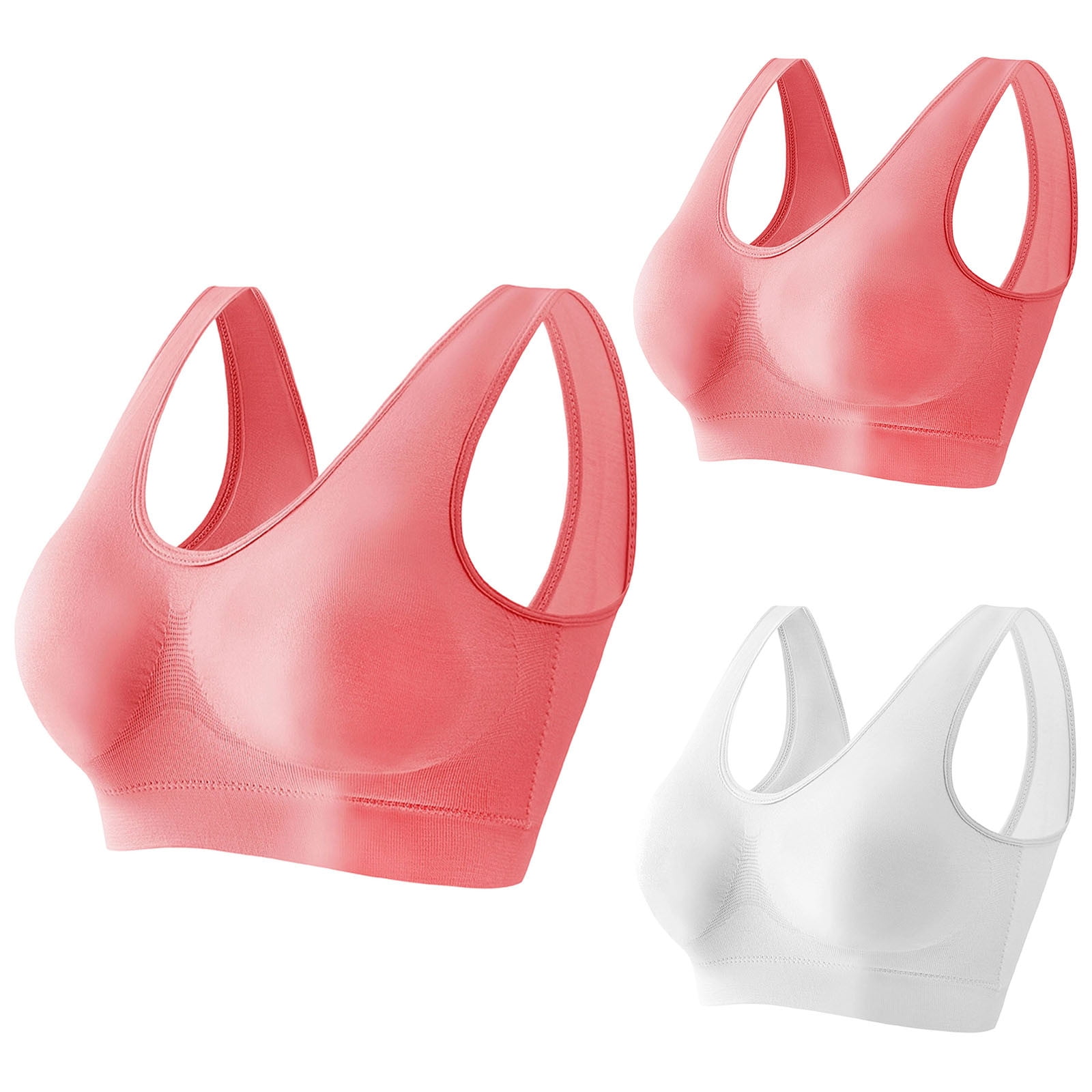 YTCAMLO Pullover Womens T Shirt Bras Casual Full Coverage Wireless Bras ...