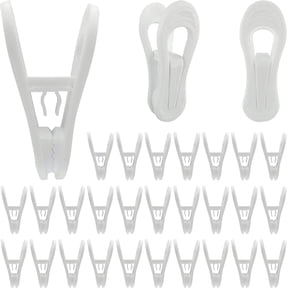 Siloon Pack of 30 Multi-Purpose Clothesline Utility Clips, Steel Wire ...