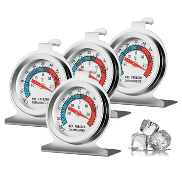 Farfi Refrigerator Thermometer Stainless Steel Dial Temperature Gauge ...