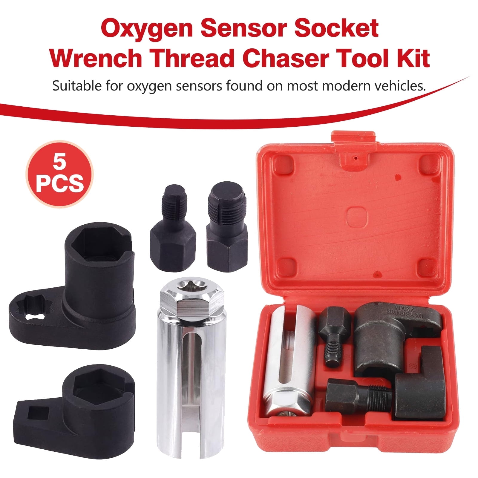 YTCYKJ 5Piece Automotive Oxygen Sensor Tool Set – Offset Wrench ...
