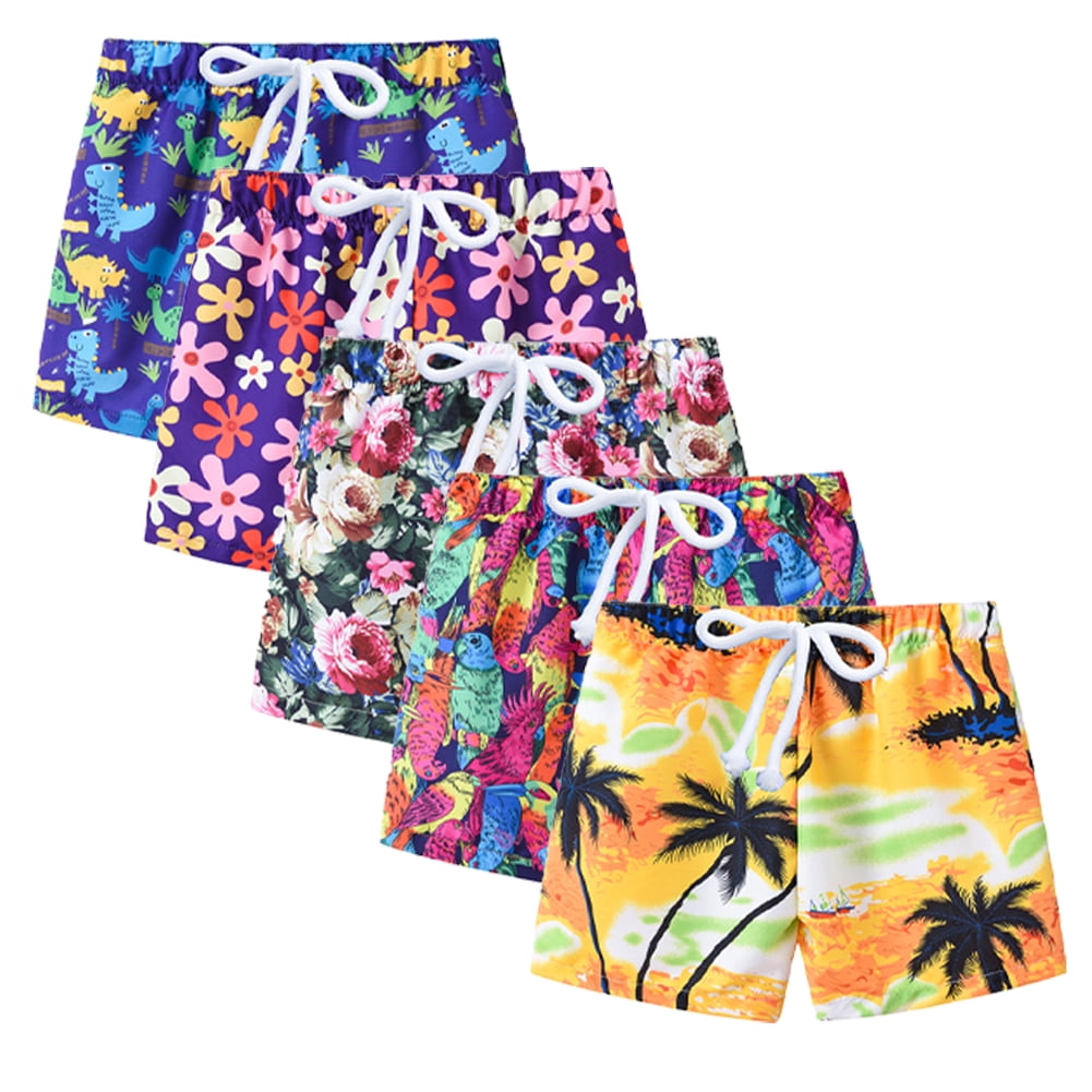 YTDSCS 2-8T Boys Beach Shorts Hawaiian Fashion Swim Trunks for Kids ...