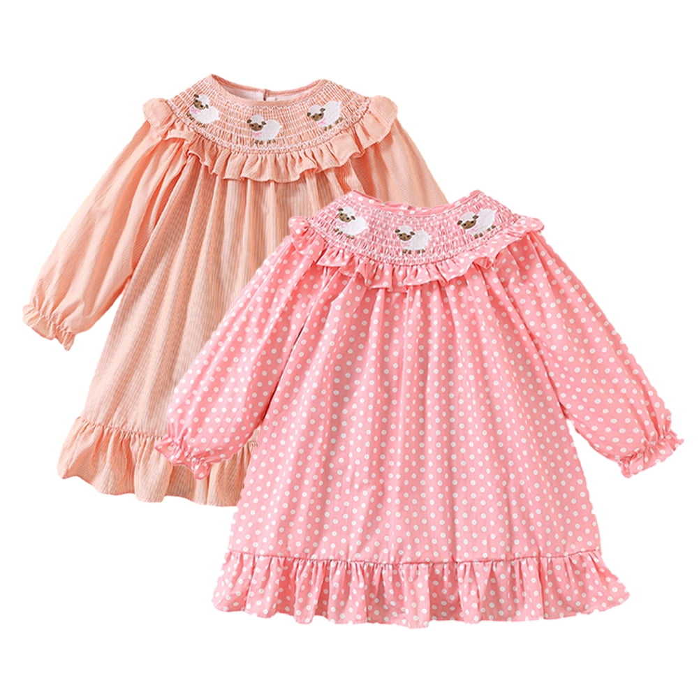 YTDSCS Baby Girls Princess Dress for Kids Toddler Long Sleeve Ruffle ...