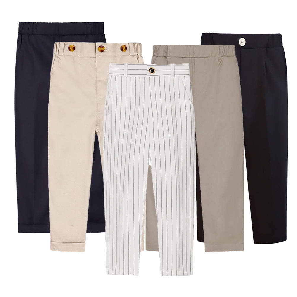 YTDSCS Baby Toddler Boys Dress Pants Solid Color Suit Pants Kids Boys ...