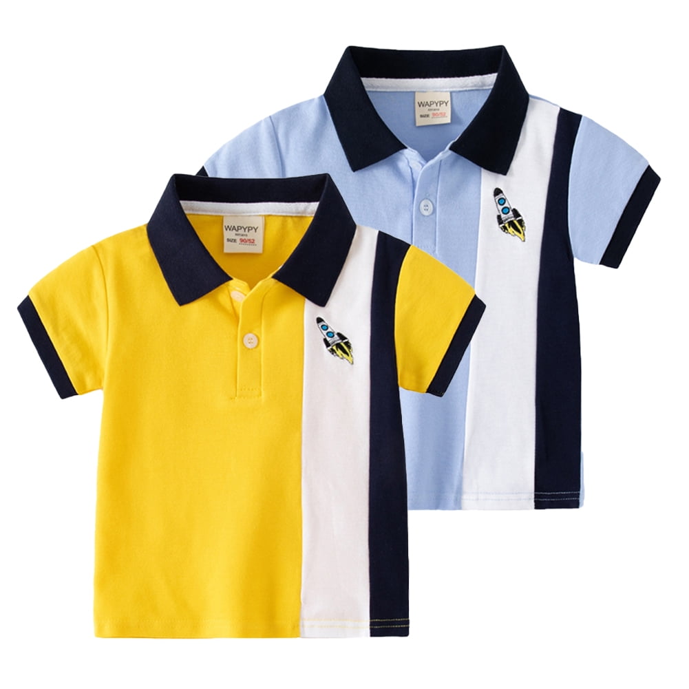 YTDSCS Boys Cotton T Shirts for Kids Baby Colour Blocking Short Sleeve ...