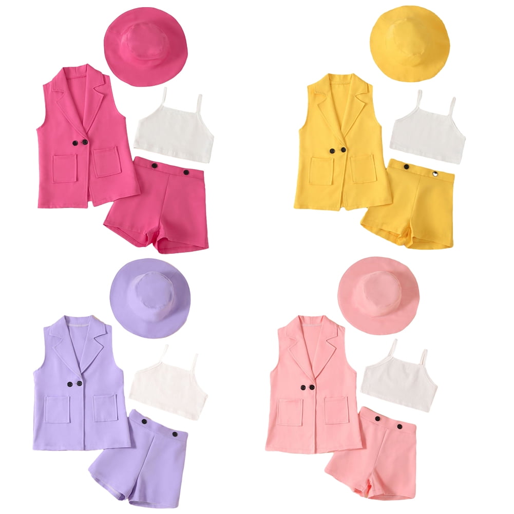 YTDSCS Kids Baby 4Pcs Summer Clothes Outfits for Girls, Toddler ...