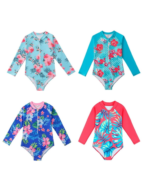 YTDSCS Kids Baby Teen Girls One Piece Swimsuits Bathing Suits 4-12T ...