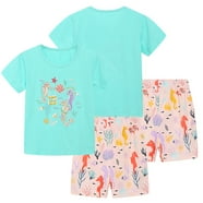 Disney Princess Ariel Big Girls T-Shirt and Chambray Shorts Outfit Set ...