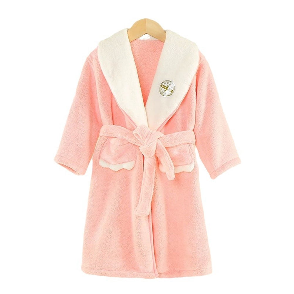 YTDSCS Kids Boys Fleece Robe Girls Cartoon Hooded Bathrobe Toddlers ...