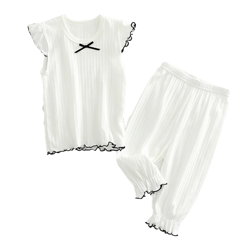 YTDSCS Kids Toddler 2PCS Girls Summer Pajamas Sets Sleeveless Sleepwear ...