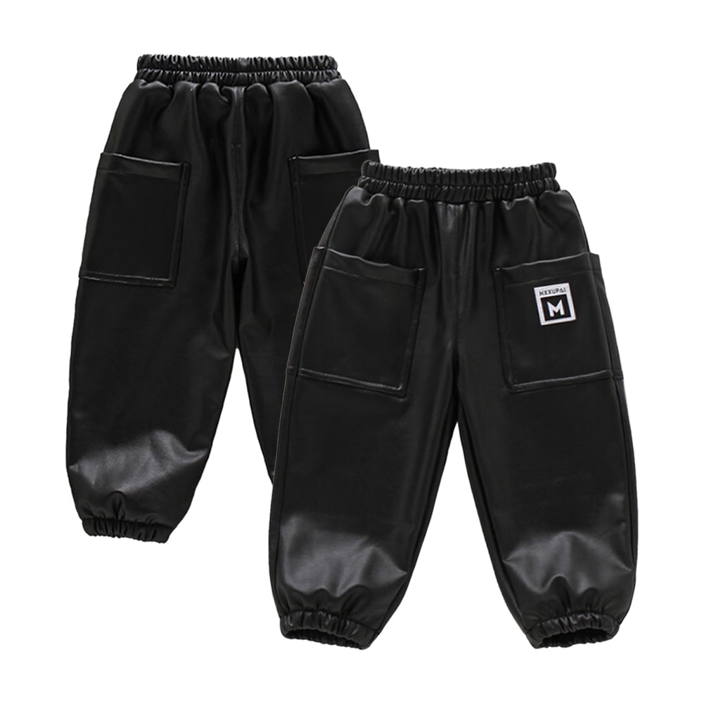 YTDSCS Kids Toddler Boys Faux Leather Leather Pants for Boys Boys ...