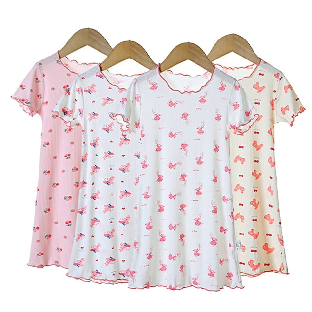 YTDSCS Kids Toddler Girls Nightgown Pajamas Cotton Dresses Sleepwear ...