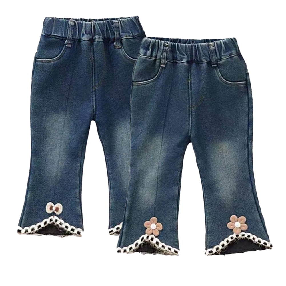 YTDSCS Kids Toddler Spring Fall Flared Jeans Pants for Girls,6M-7Y Baby ...