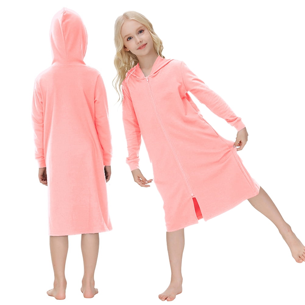 YTDSCS Teen Boys Girls Fuzzy Bathrobes Soft Hooded Robe Cartoon Pajamas ...