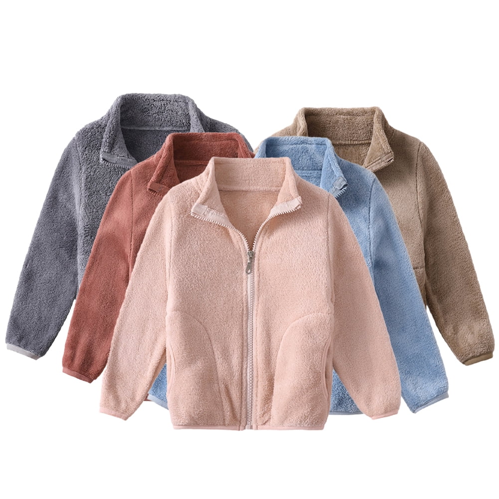YTDSCS Toddler Kids Fleece Jacket Tops for Boys Girls Zip up Thickened ...