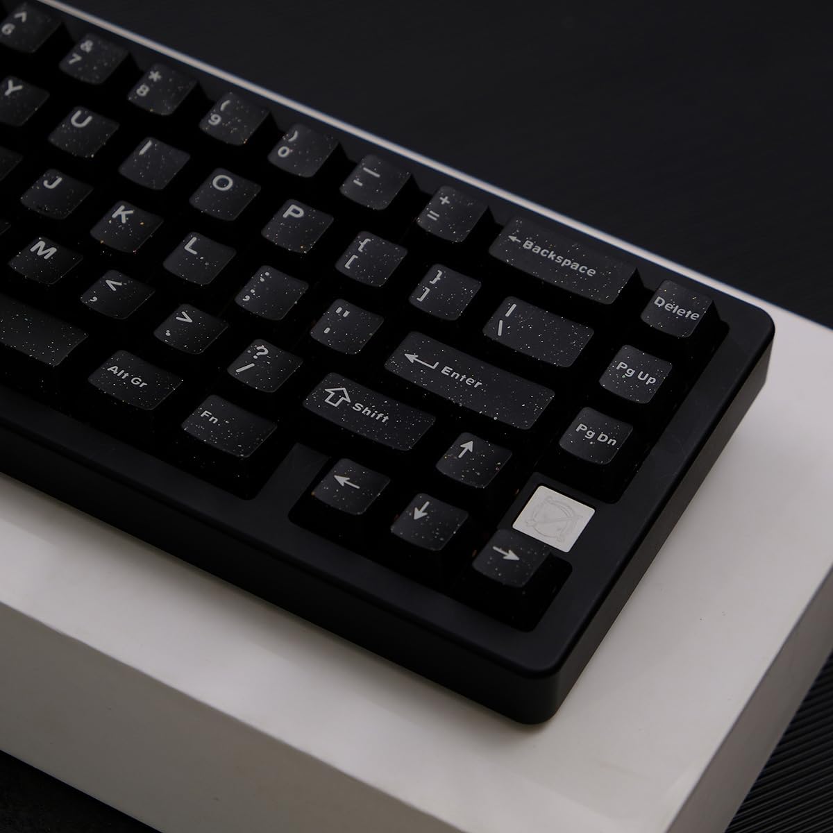YTGRF-114 Keys Doubleshot Translucent Keycaps, Glitter Black keycaps ...