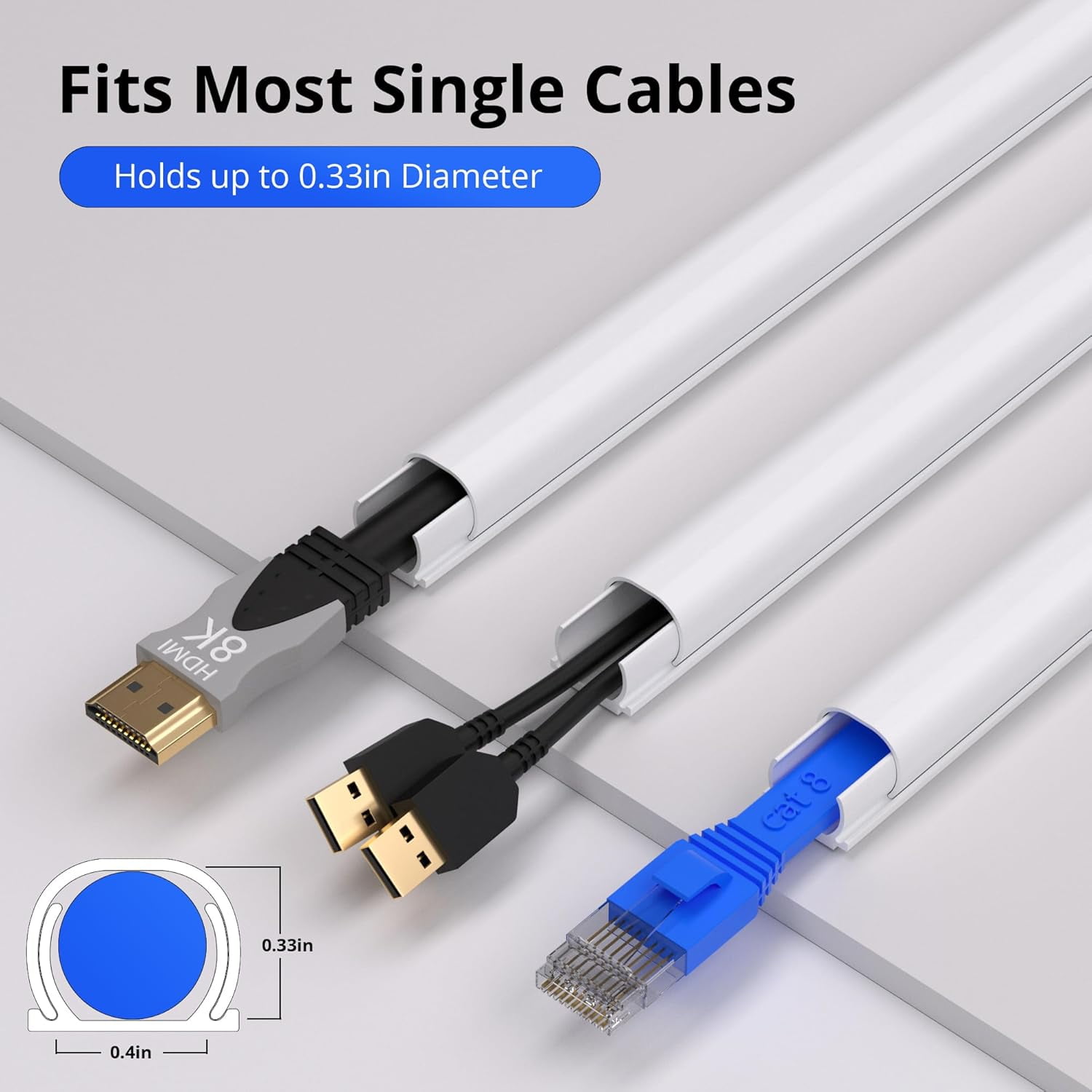 YTGRF-142in Cord Covers for Wires on Wall, One Cord Hider, Self ...