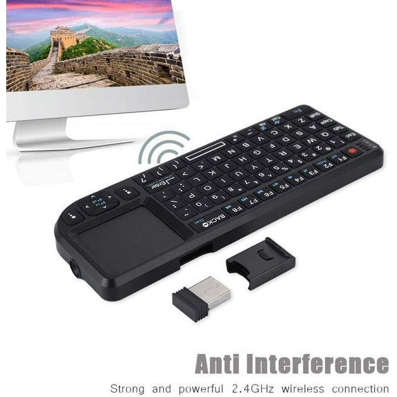 YTGRF-2.4GHz Touchpad Keyboard,A8 Mini Rechargeable Ultra-Thin Mini USB ...
