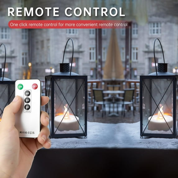 YTGRF-24Pack Remote Control LED Tea Lights Battery Operated Flameless ...