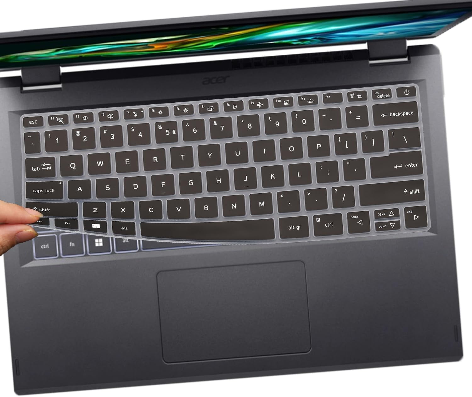 YTGRF-2PCS Keyboard Cover for 2024 2023 14" Acer Swift X14 SFX14-72G/Swift Go SFG14-72, Aspire ...