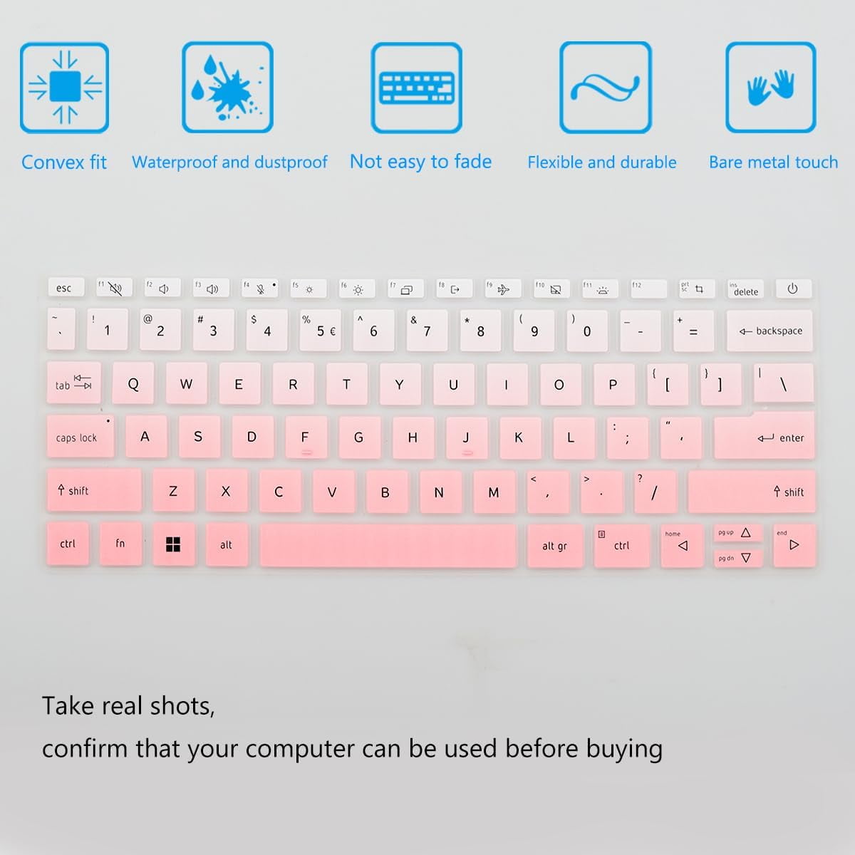 YTGRF-2PCS Keyboard Cover for Aspire 5 Spin 14 A5SP14-51MTN/ Aspire 3 ...