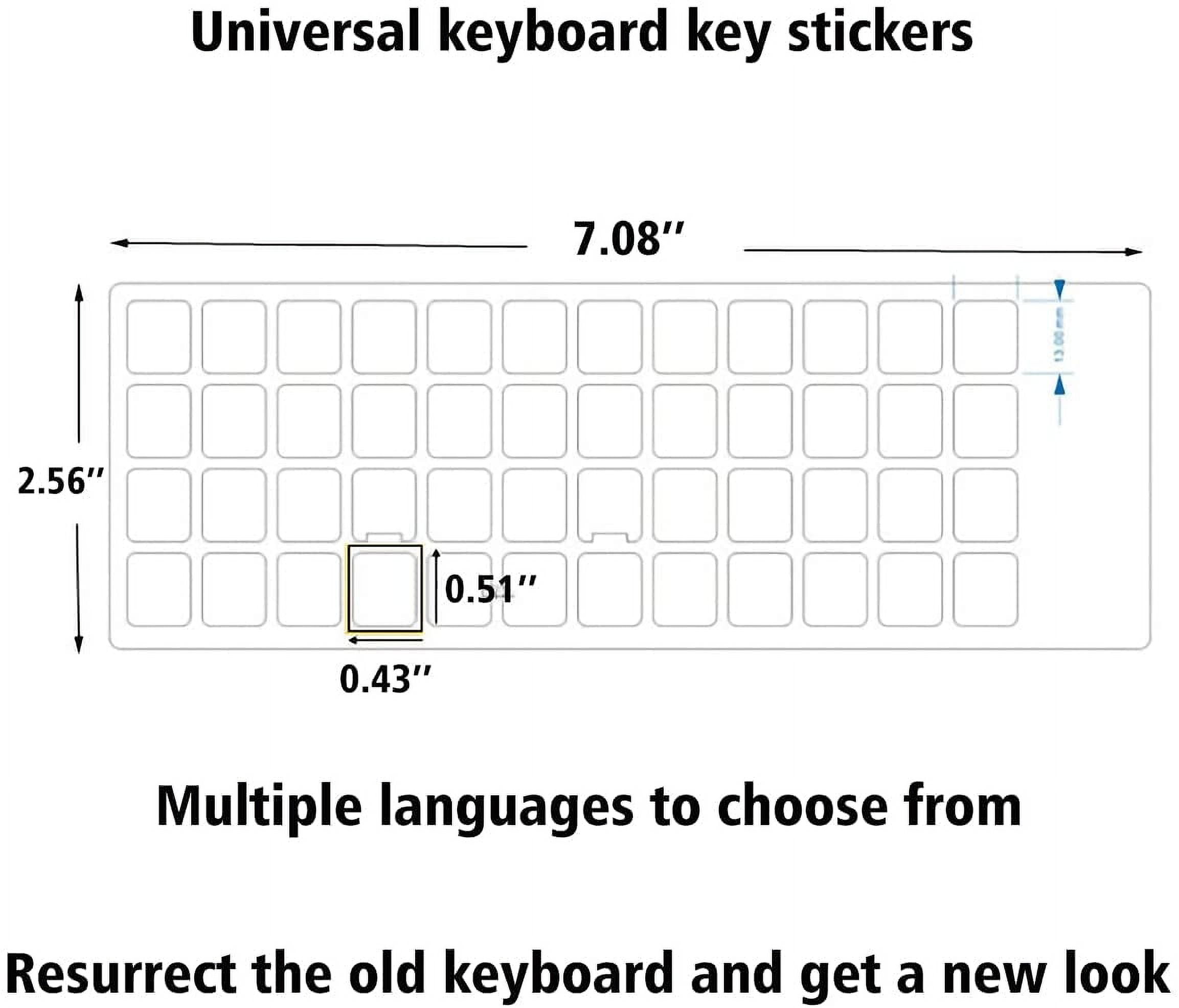 YTGRF-2PCS Pack Transparent Korean Keyboard Stickers, Korean Keyboard ...